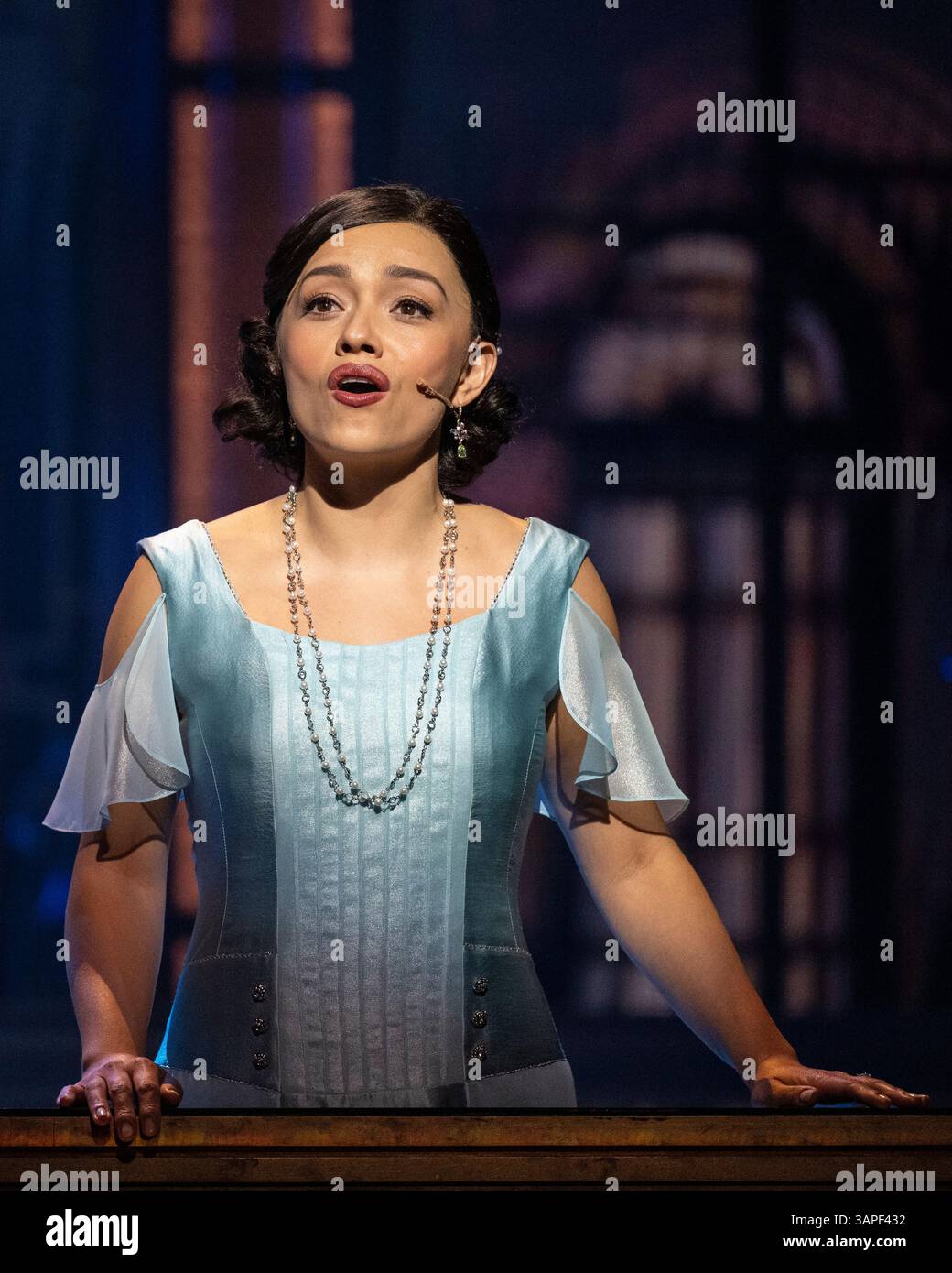 London, UK. 16 April 2025. Frances Mayli McCann as Daisy Buchanan at a ...