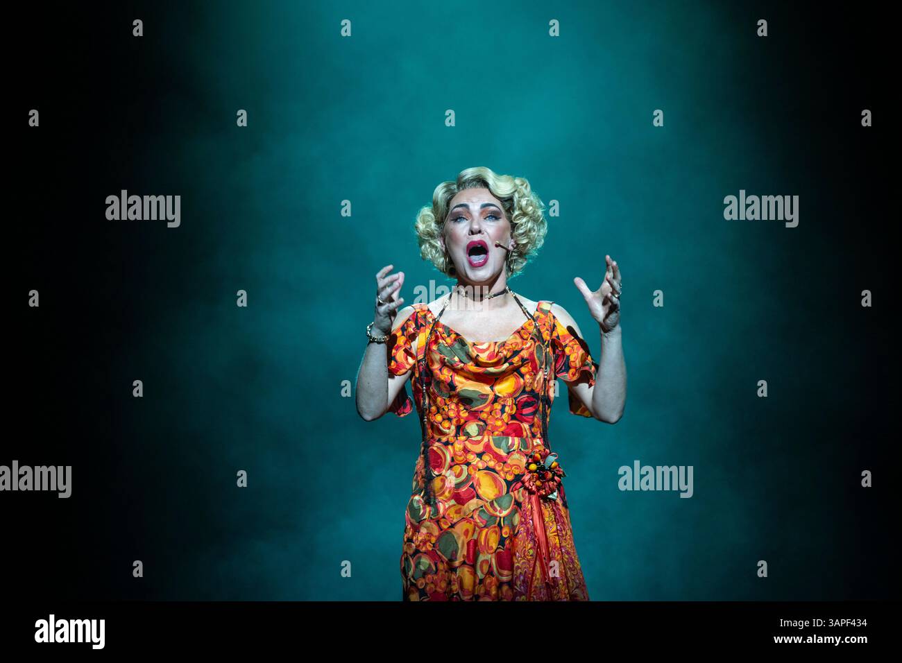 London, UK. 16 April 2025. Rachel Tucker as Myrtle Wilson at a ...
