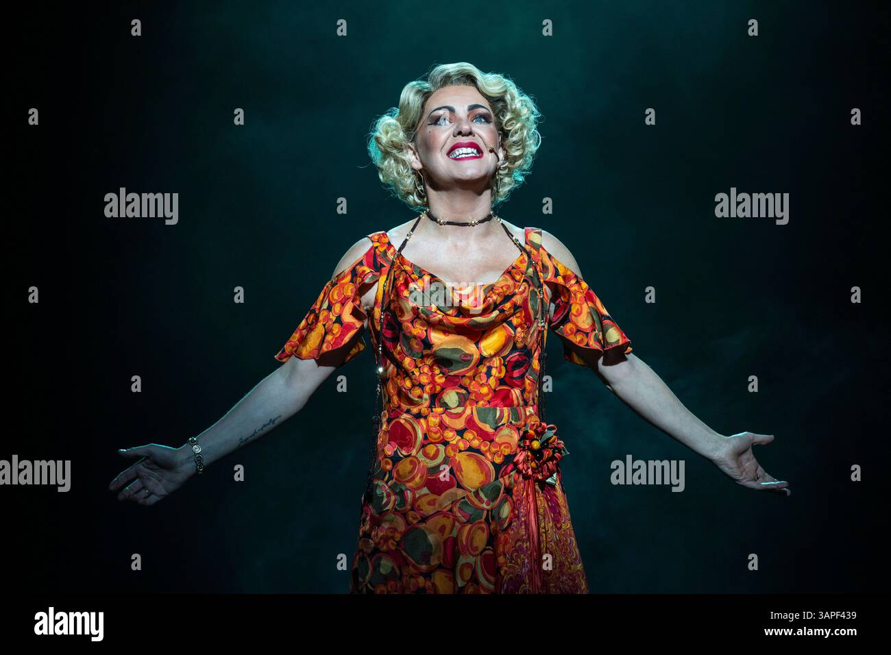 London, UK. 16 April 2025. Rachel Tucker as Myrtle Wilson at a ...