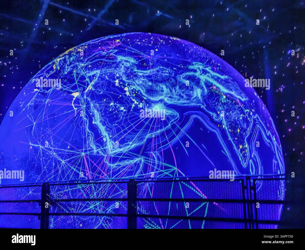 DUBAI, UNITED ARAB EMIRATES. The layout of the world displayed in the ...