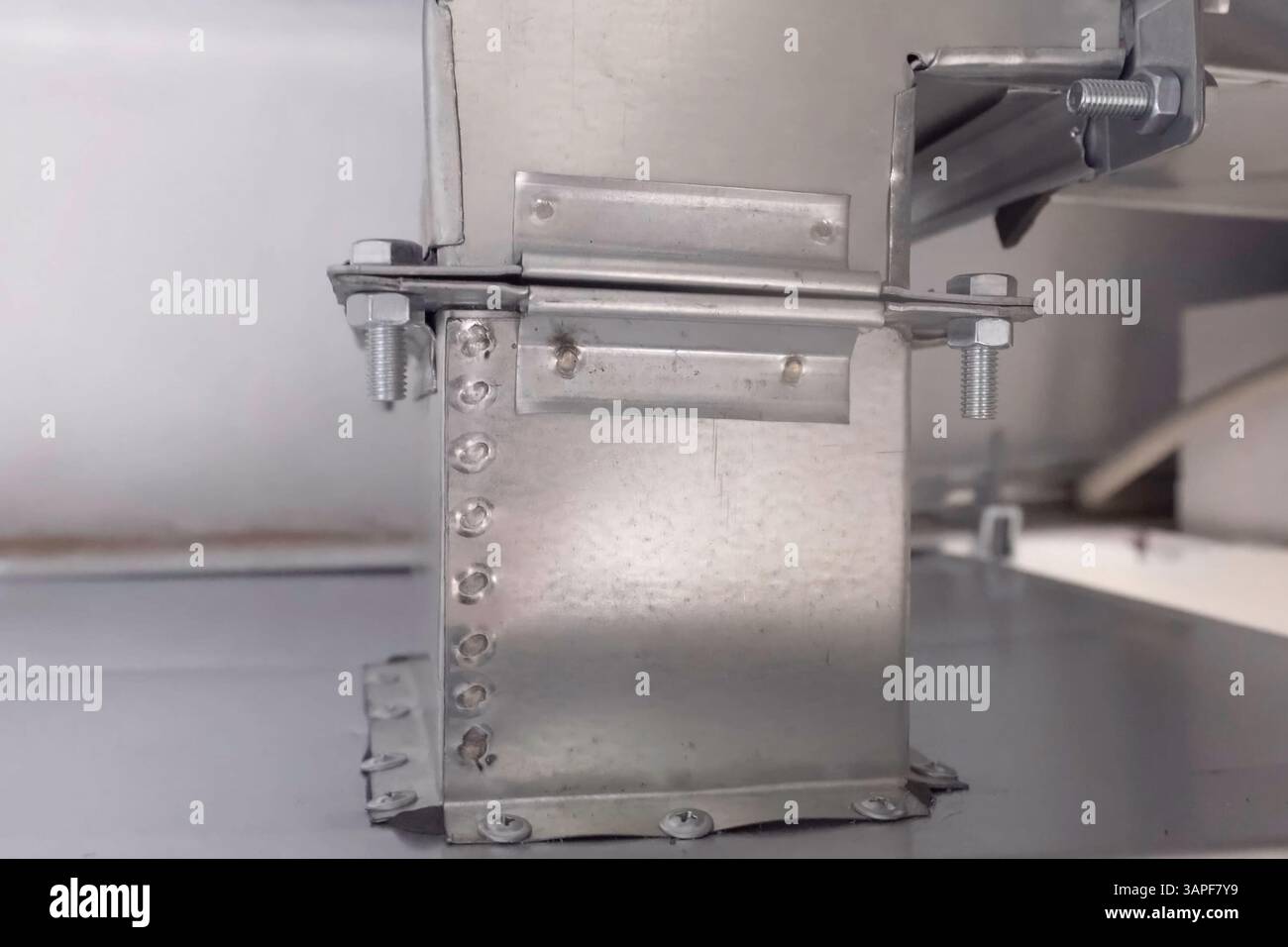 Part of the connection of the exhaust ventilation system Stock Photo ...