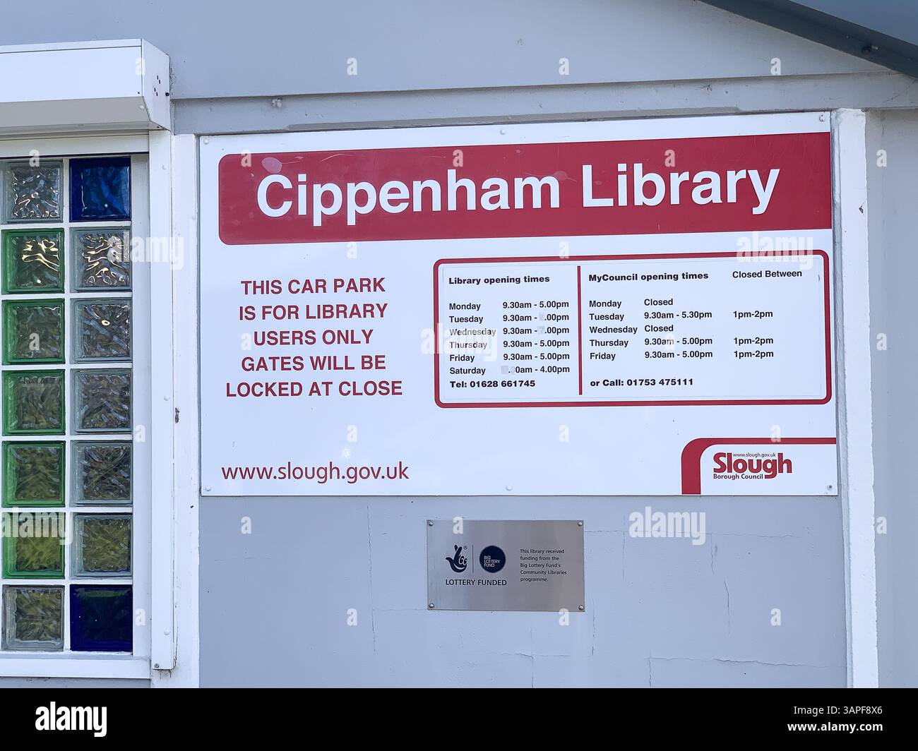 Slough, UK. 16th April, 2025. Cippenham Library in Cippenham, Slough ...