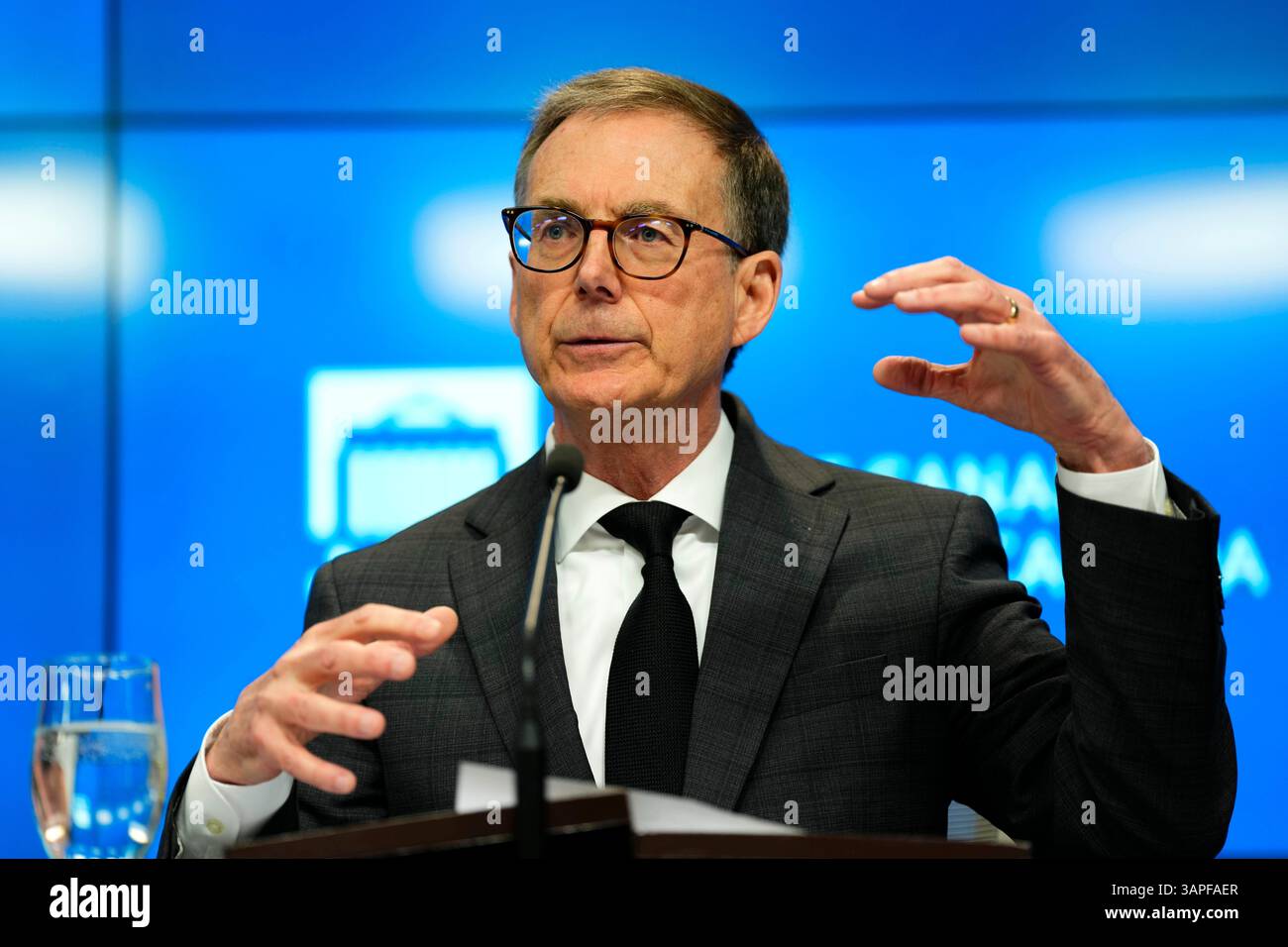 Ottawa, Canada. 16th Apr, 2025. Governor of the Bank of Canada Tiff ...