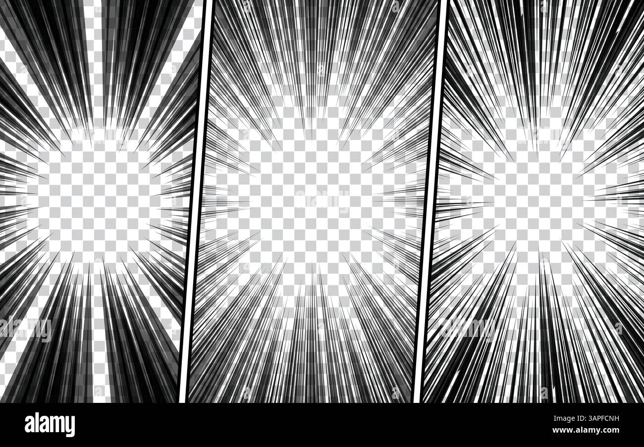 abstract comic scene page on transparent background. vector ...