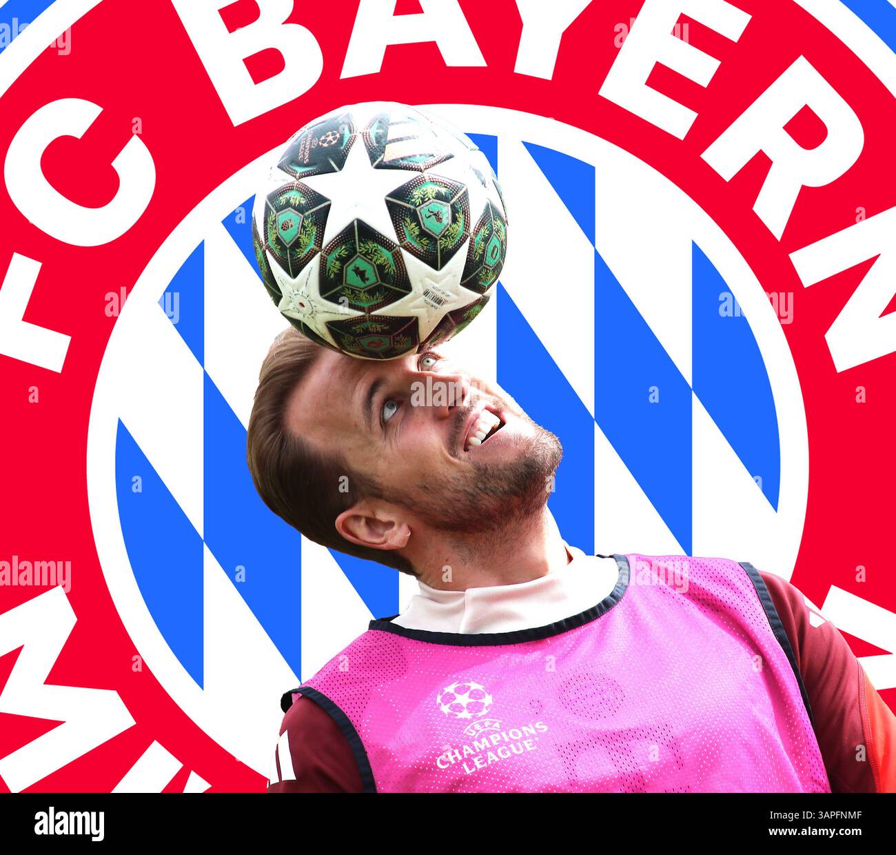! ACHTUNG FOTOMONTAGE ! Hier im Bild Harry Kane (FC Bayern München ...