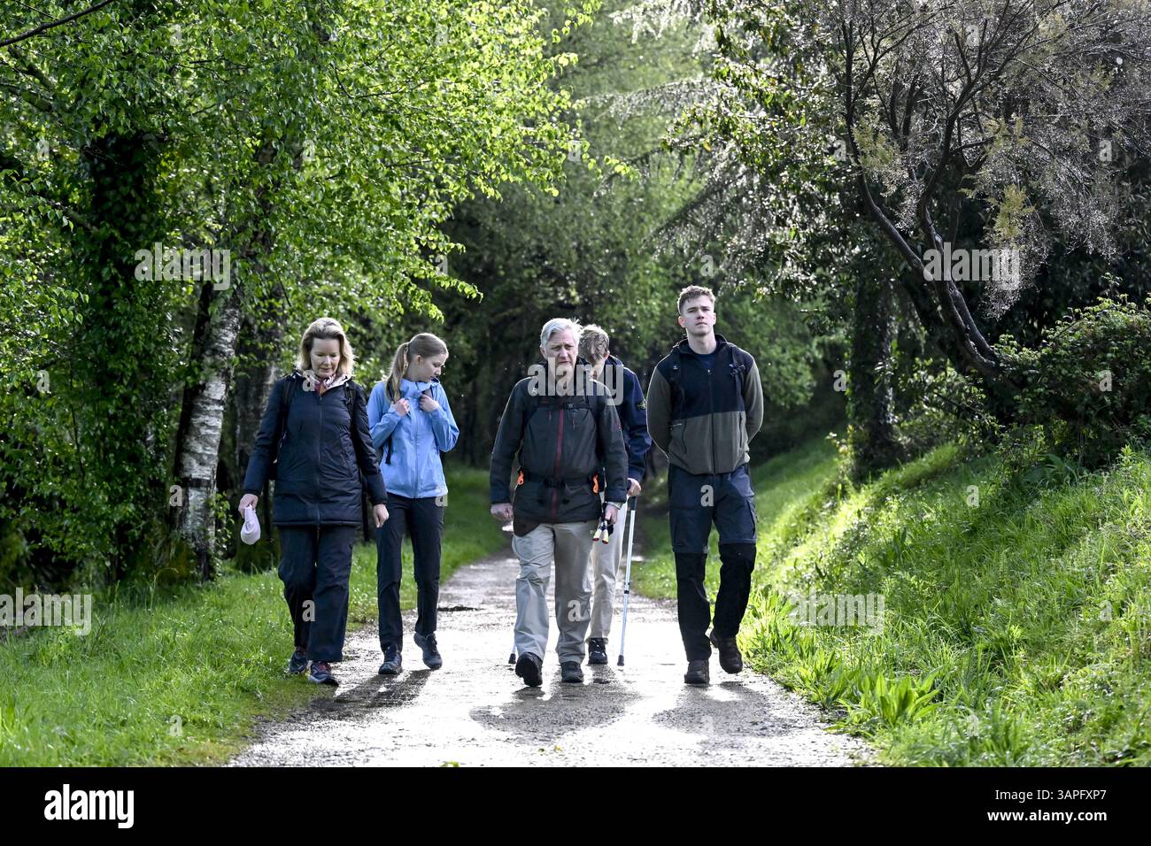 Santiago De Compostela, Spain. 16th Apr, 2025. Queen Mathilde of ...