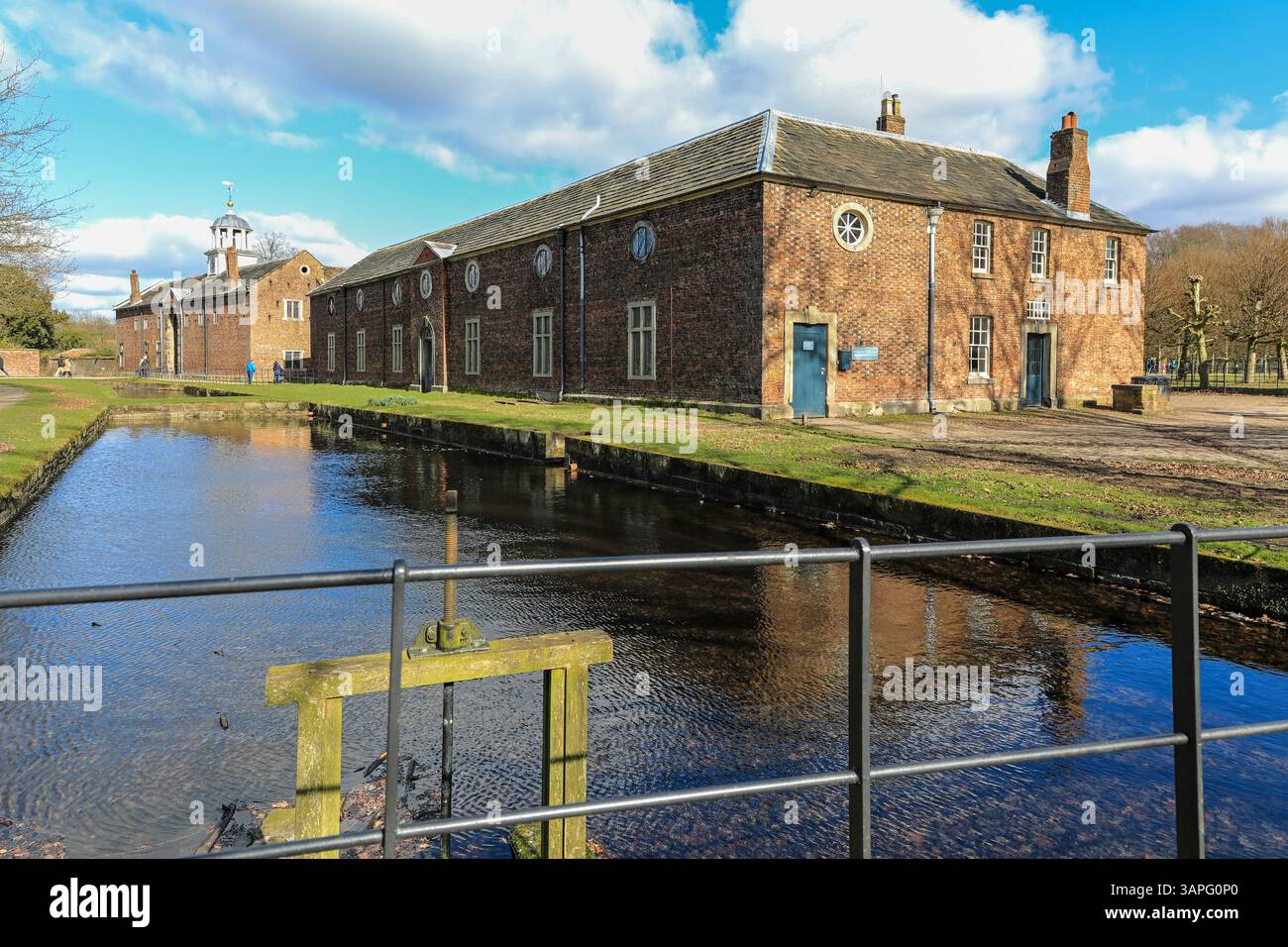 The Carriage House or Coach House, stable block and mill pond at Dunham ...