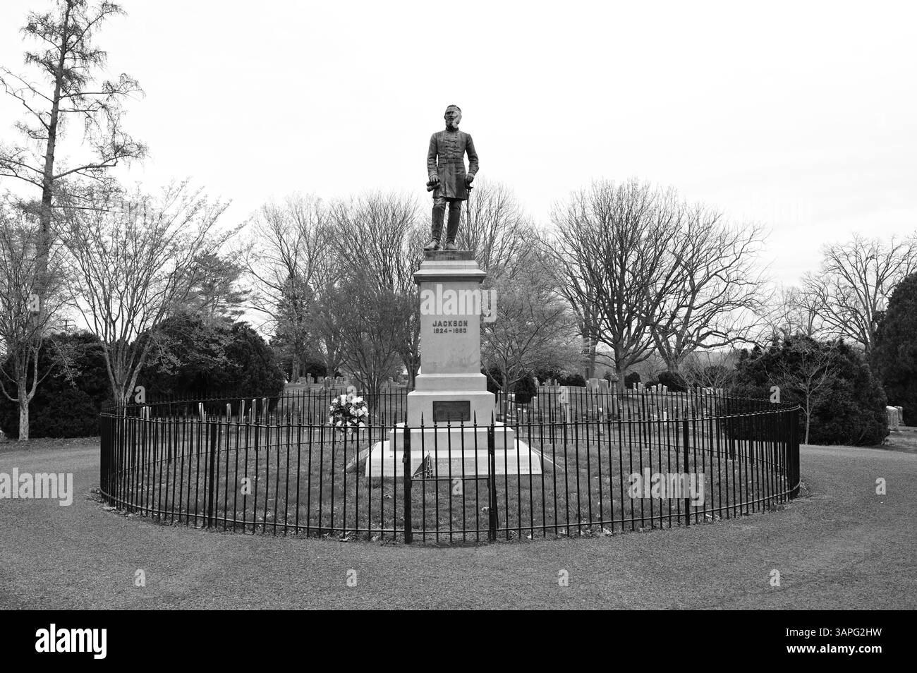The Grave of General Stonewall Jackson at Lexington, Virginia Stock ...