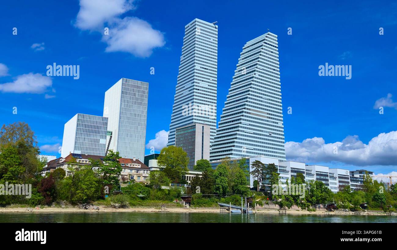 Basel, Switzerland - April 16, 2025:: Roche Headquarters with a general ...