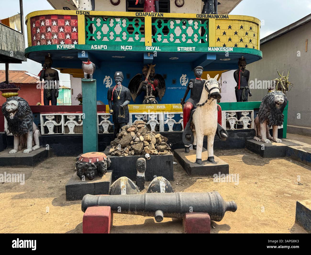 Mankessin, Ghana. Posuban, A Traditional Shrine of the Akan Culture ...