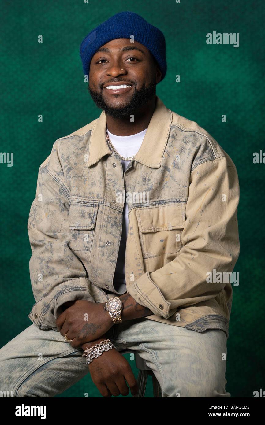 Davido poses for a portrait on Tuesday, April 1, 2025, in New York. (AP ...