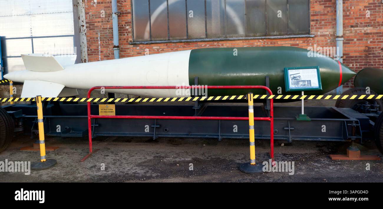View of a Tallboy, Earthquake Bomb, designed by Barns Wallis, at ...