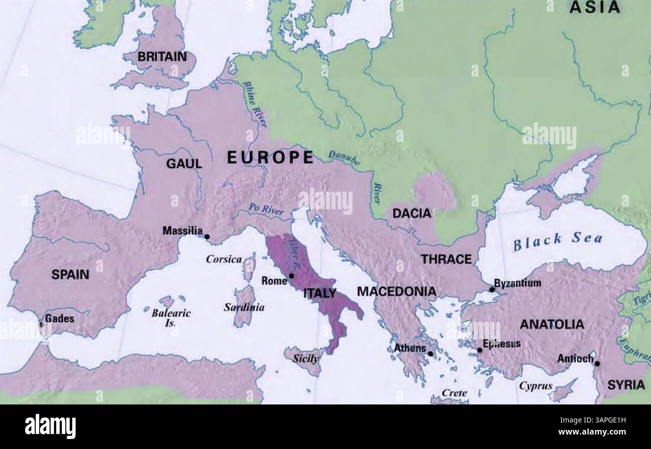 Map of the roman empire 117 hi-res stock photography and images - Alamy