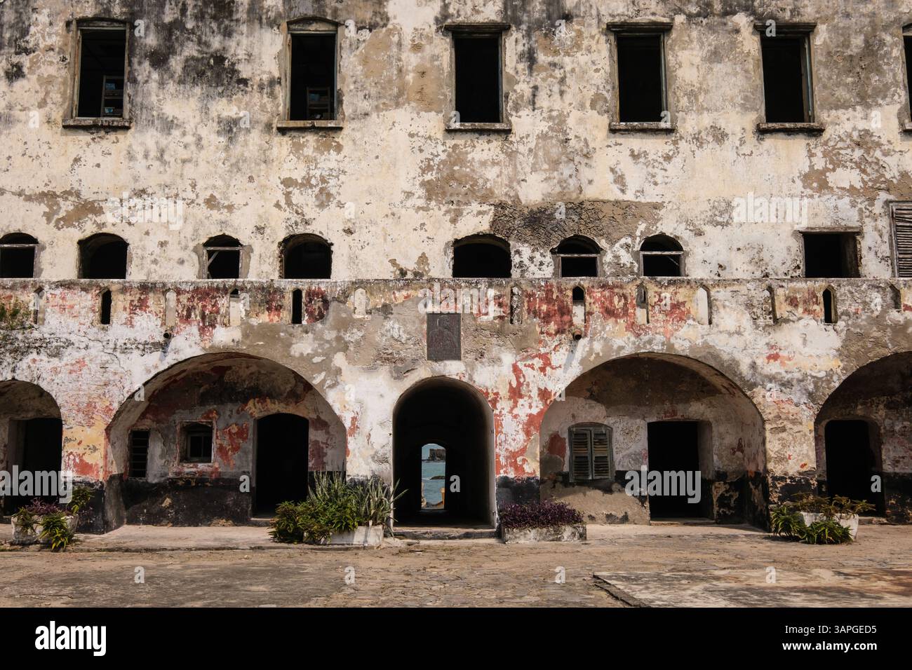 Anomabu, Ghana. Fort William, built 1753 by the British. Interior ...