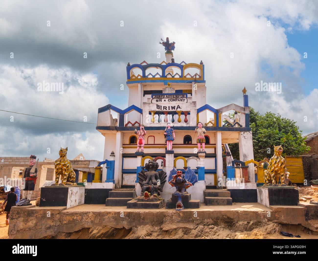 Biriwa Beach, Ghana. A Posuban, a Traditional Shrine of the Akan ...