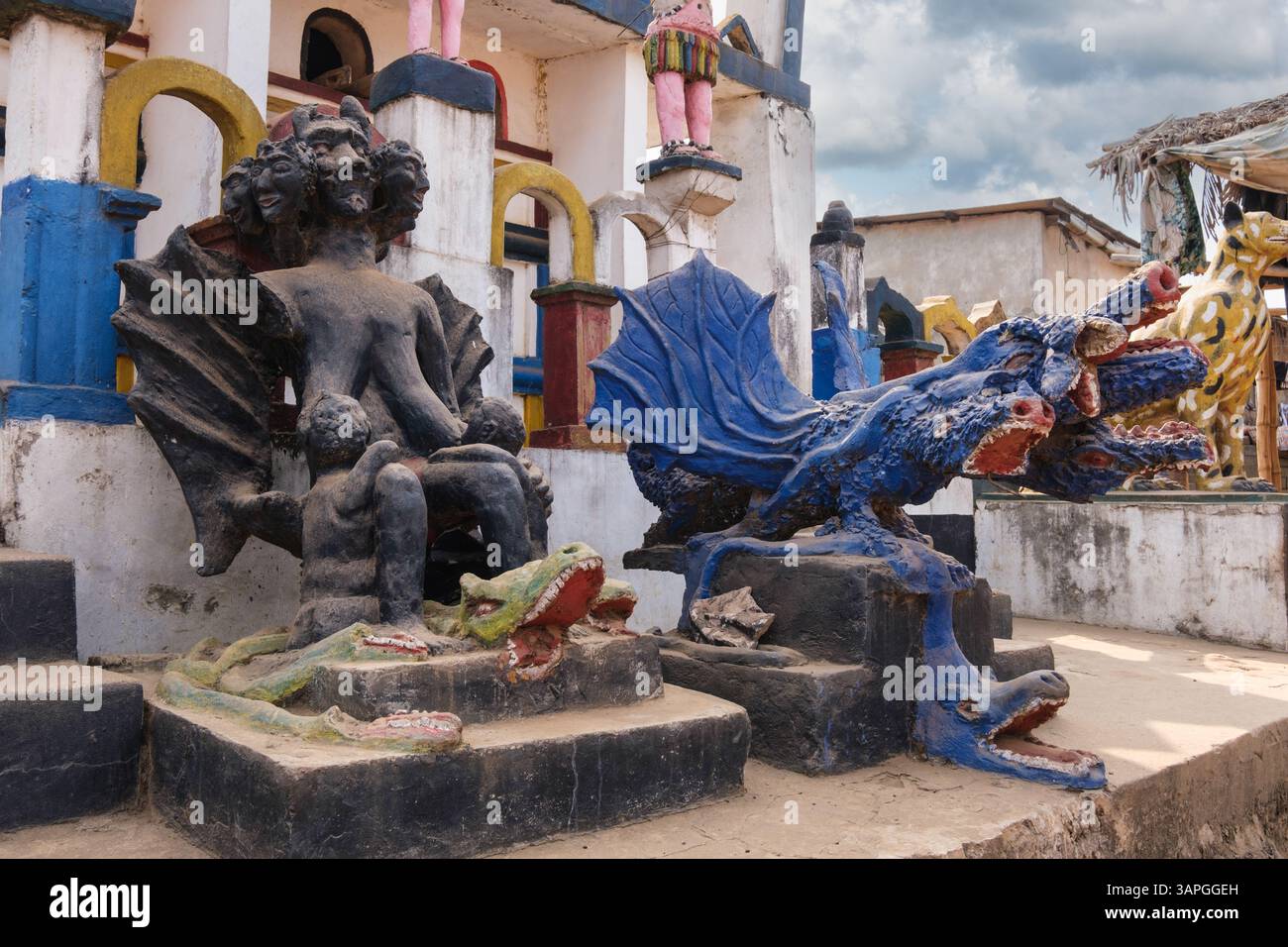 Biriwa Beach, Ghana. A Posuban, a Traditional Shrine of the Akan ...