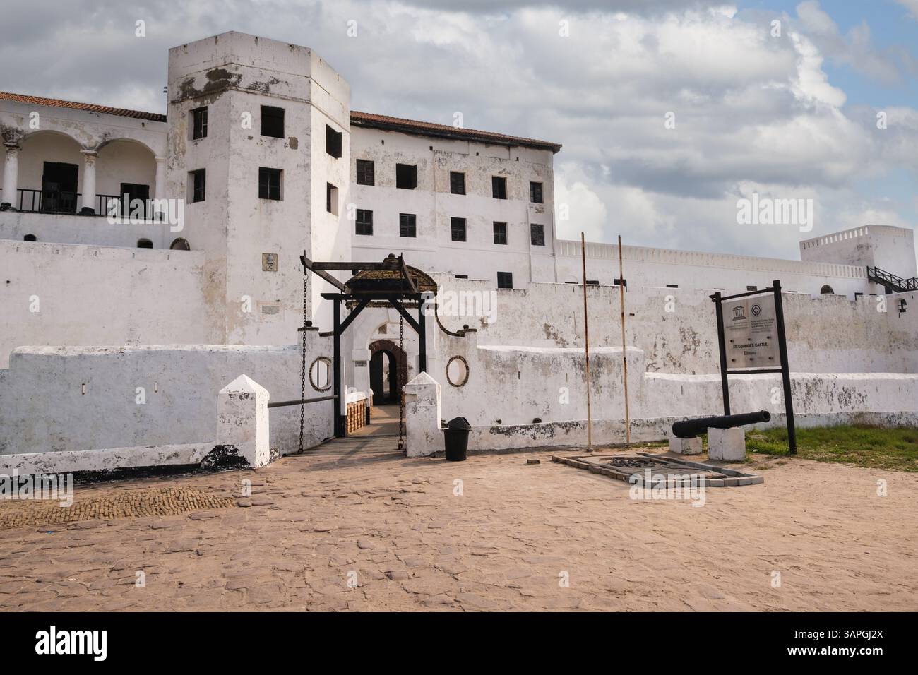 Elmina, Ghana. St. George's Castle Entrance. Castle built by the ...