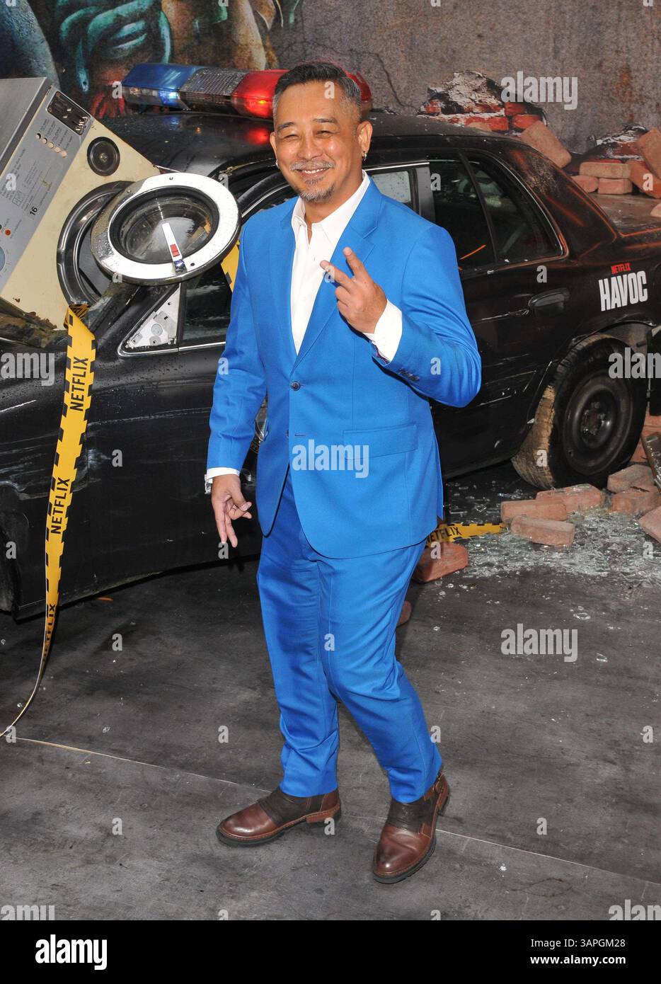 London, UK. 15th Apr, 2025. Sunny Pang at the "Havoc" film premiere ...