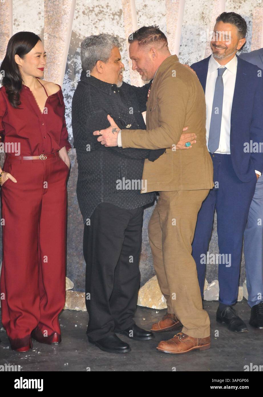 London, UK. 15th Apr, 2025. Luis Guzman and Tom Hardy at the "Havoc ...