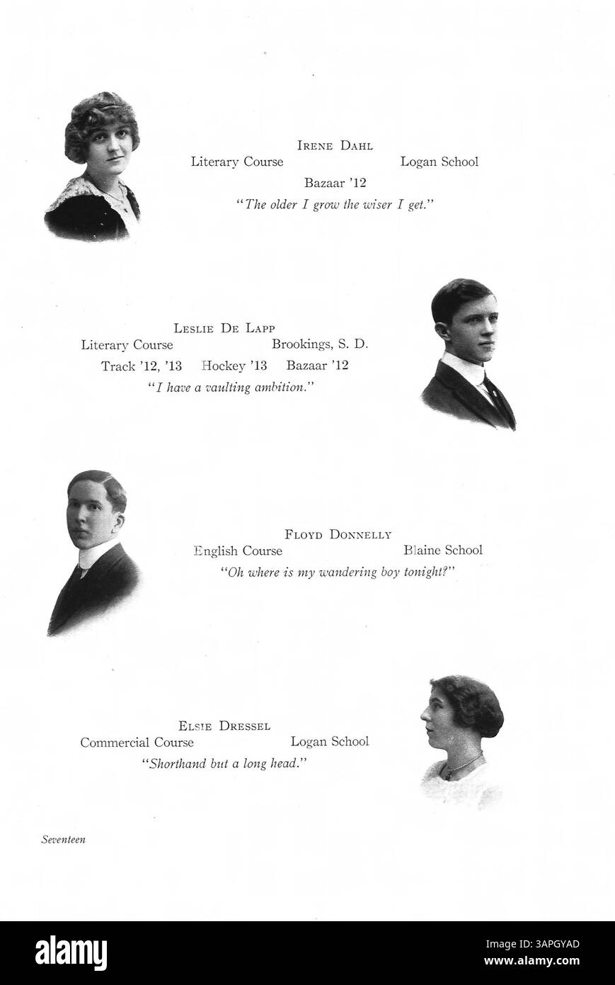 The 1913 North High Yearbook, 'Polaris,' documents the students ...