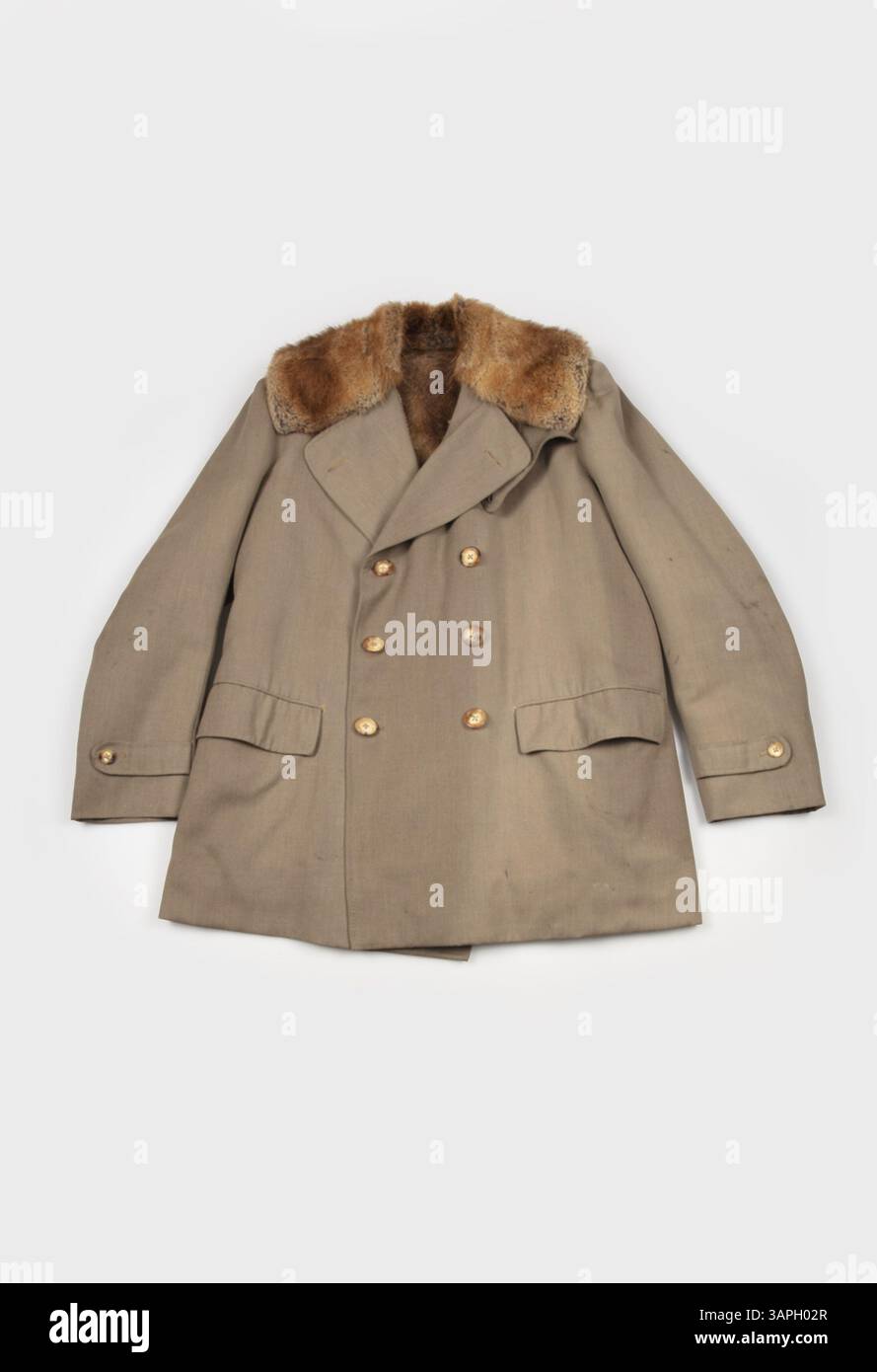 This double-breasted olive drab wool flight jacket, worn by Charles ...