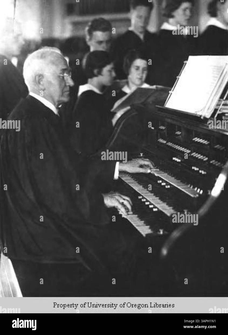A photograph of Howard Taylor, organist in Berea, Kentucky, from the ...