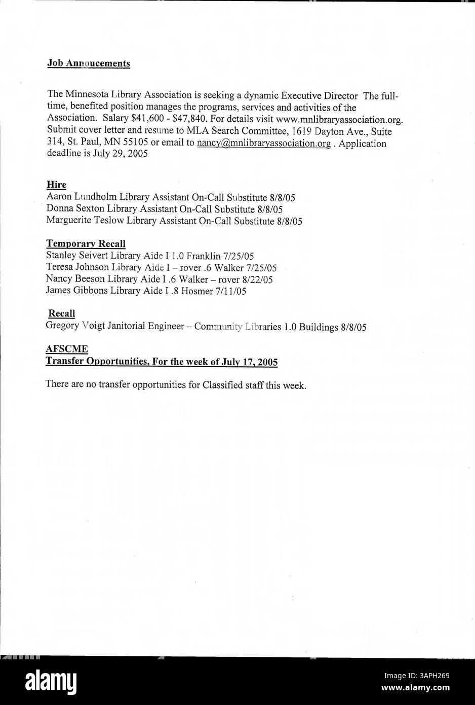 The 2005 Official Bulletin from the Minneapolis Public Library provides ...