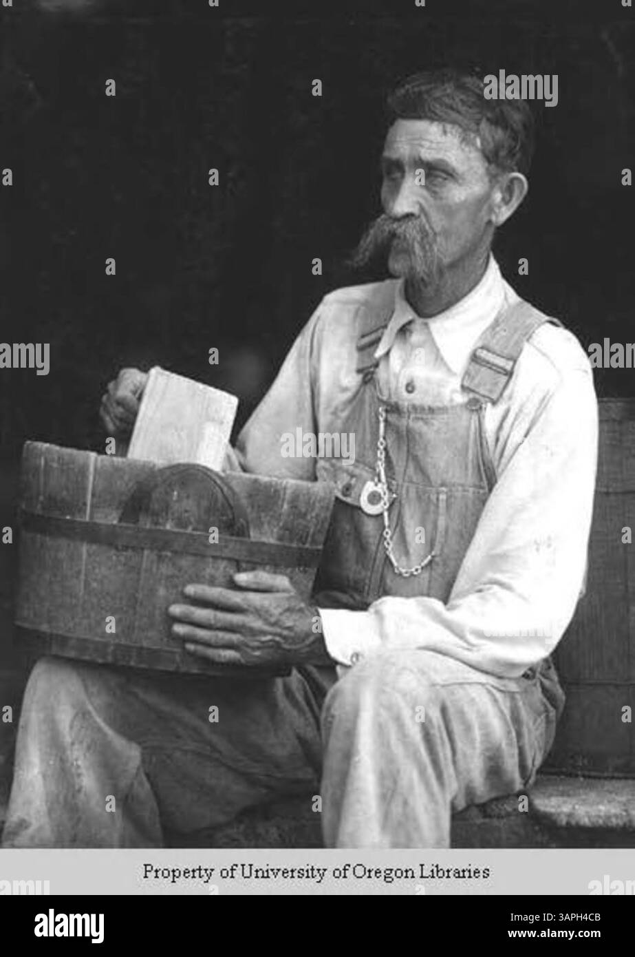 Martin Benfield, owner of the Brooks Penlan Mill, is depicted in this ...