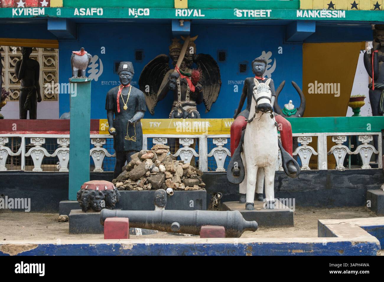 Ghana, Mankessin. A Posuban, A Traditional Shrine of the Akan Culture ...