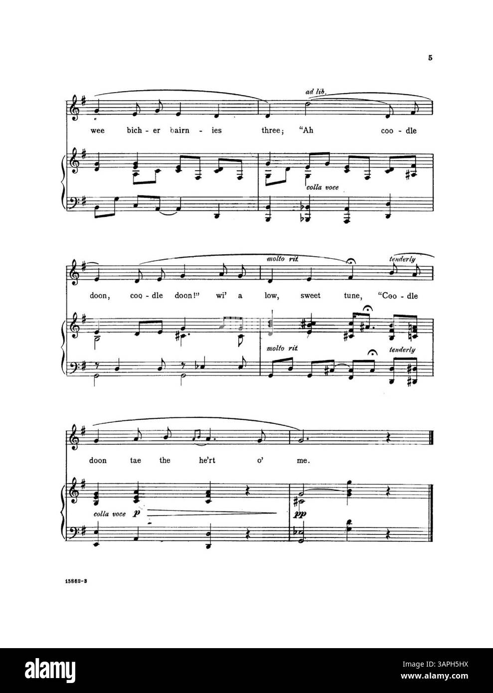 This edition of 'A Coodle Doon Song' is listed under plate number 15862 ...