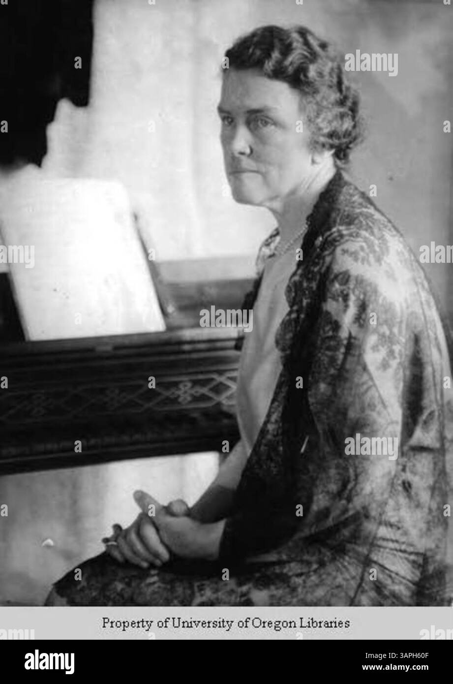 A photograph of Mary Home, a composer, from the Doris Ulmann collection ...