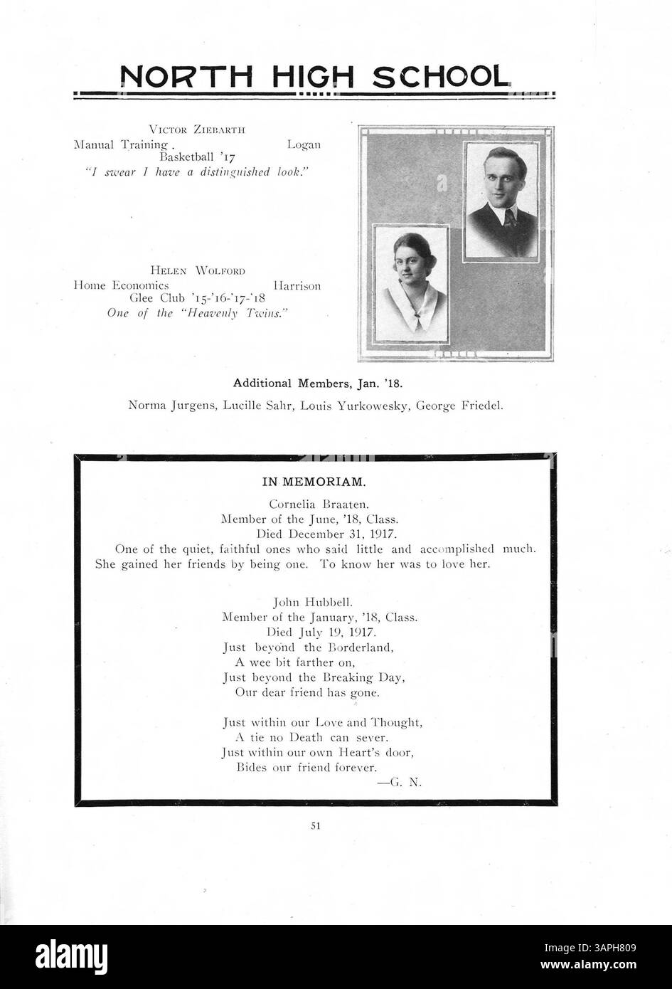 The 1918 Polaris yearbook from North High School captures student life ...
