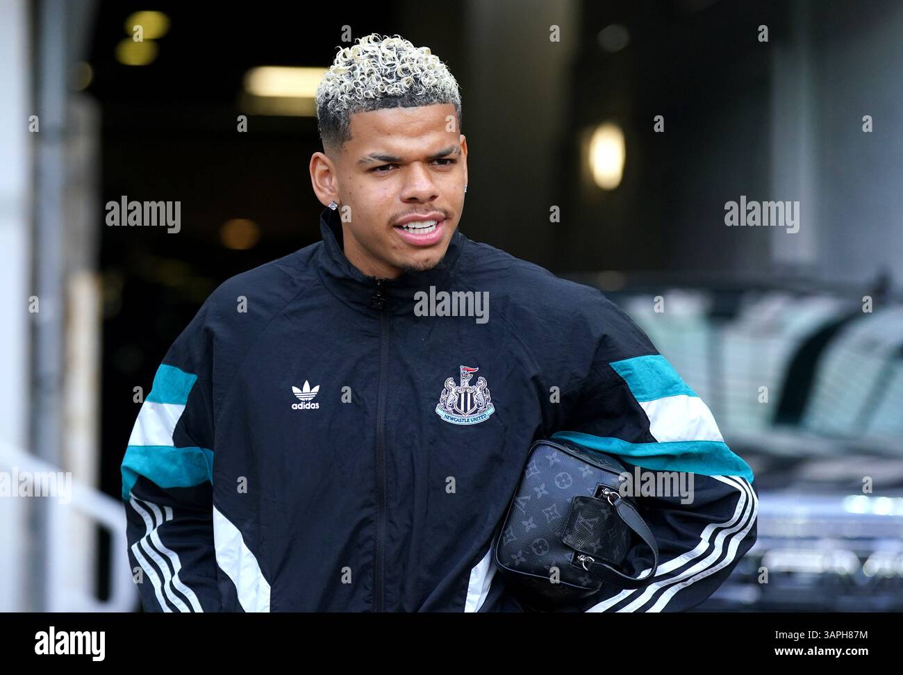 Newcastle United's William Osula ahead of the Premier League match at St. James' Park, Newcastle ...