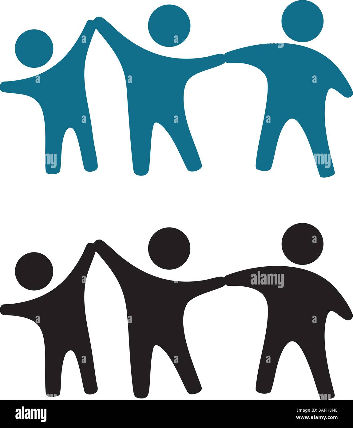 Three human figures Stock Vector Images - Alamy