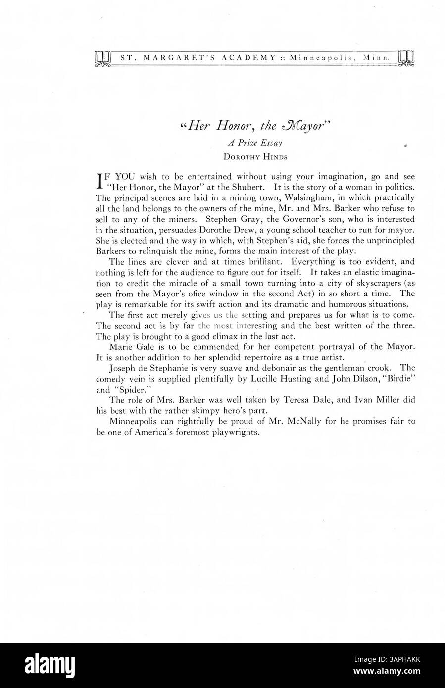 This 1921 yearbook from St. Margaret's Academy captures the students ...