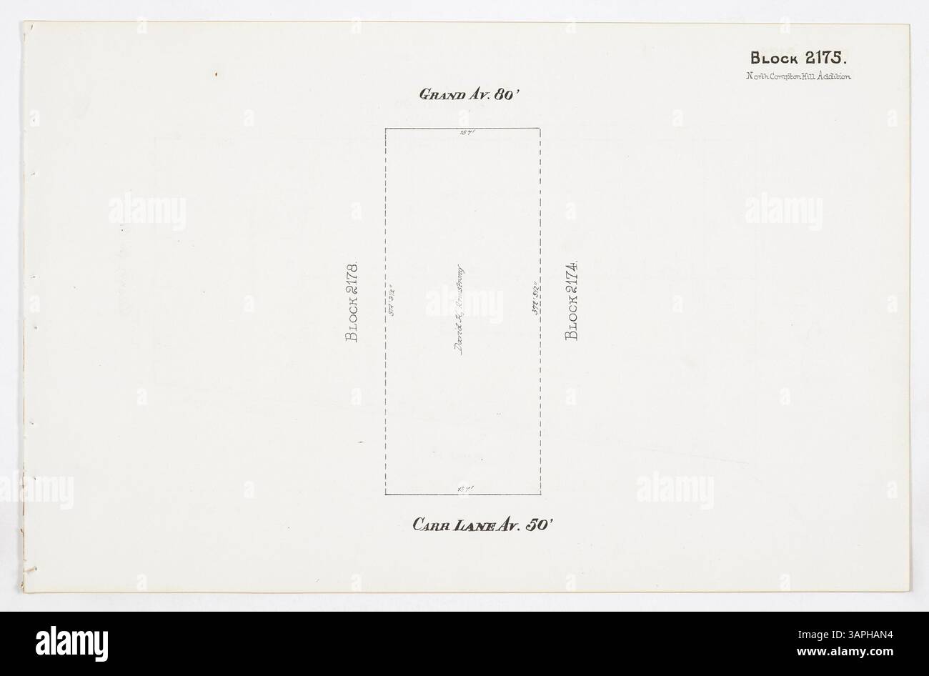 Block 2175 from Book 6 of the City of St. Louis block book, detailing ...