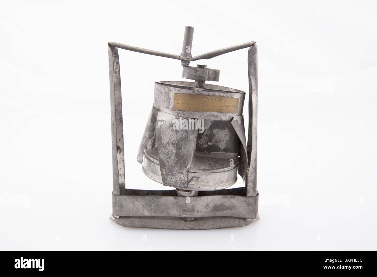 A patent model created by Alonzo W. Cram in 1868, showcasing a ...