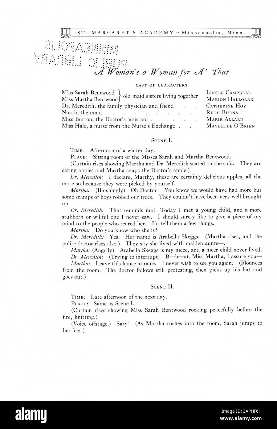 The 1921 yearbook from St. Margaret's Academy showcases the students ...