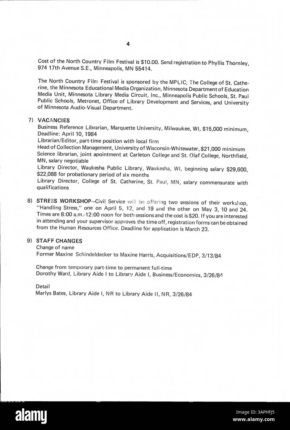 The 1984 Minneapolis Public Library Official Bulletin is a weekly ...