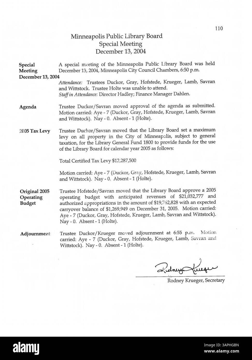 Minutes from the 2004 Minneapolis Public Library Board document ...