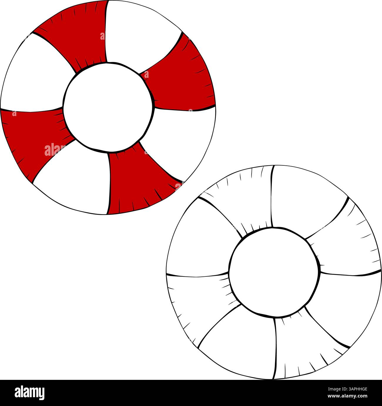 Life Buoy graphic line ink Icon. Vector Perfect for Safety and Rescue. illustration for package ...