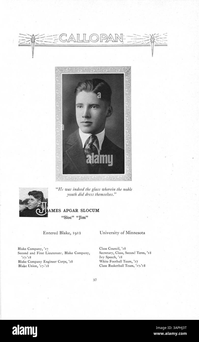 The 1918 Blake Yearbook, The Callopan, offers a comprehensive record of ...