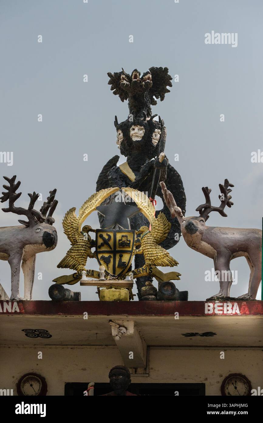 Ghana, Mankessin. A Posuban, A Traditional Shrine of the Akan Culture ...