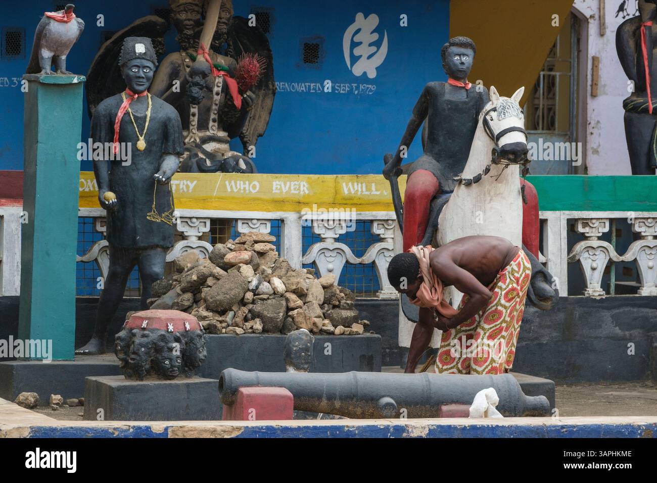 Ghana, Mankessin. A Posuban, A Traditional Shrine of the Akan Culture ...