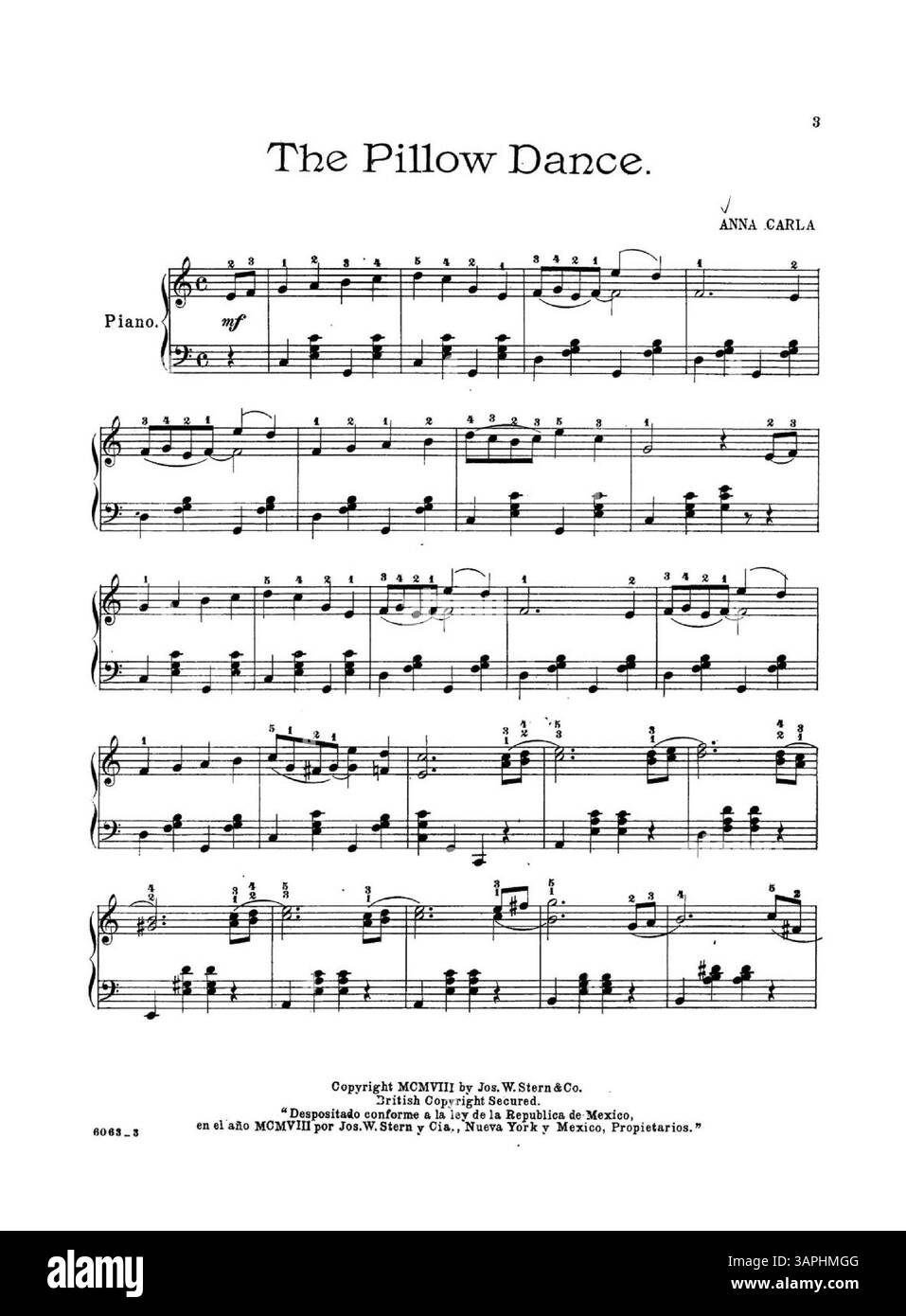 Pillow dance sheet music hi-res stock photography and images - Alamy