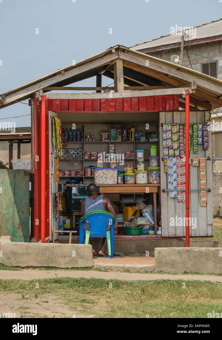 Ghana, Anomabu. Neighborhood Shop Selling Candy and Miscellaneous Items ...