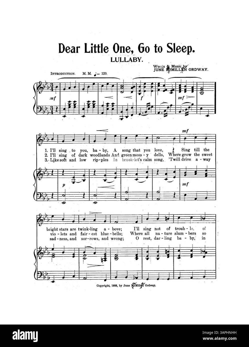 This sheet music cover for 'Dear Little One Go to Sleep' is lovingly ...