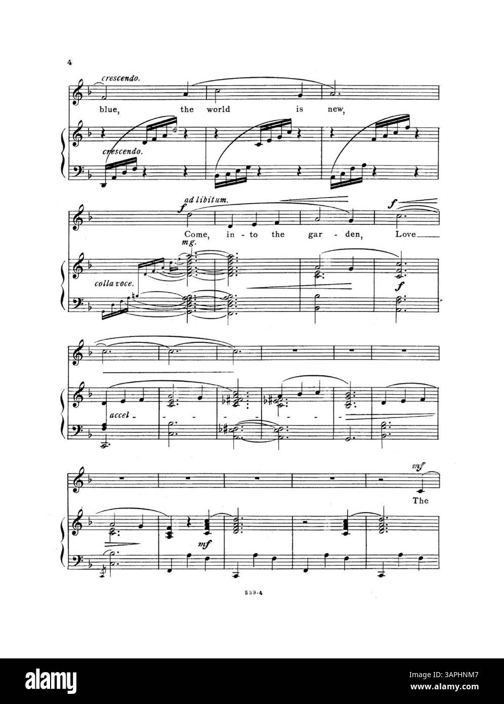 'Come into the garden, love' is a song by Katrina Trask, with music by ...