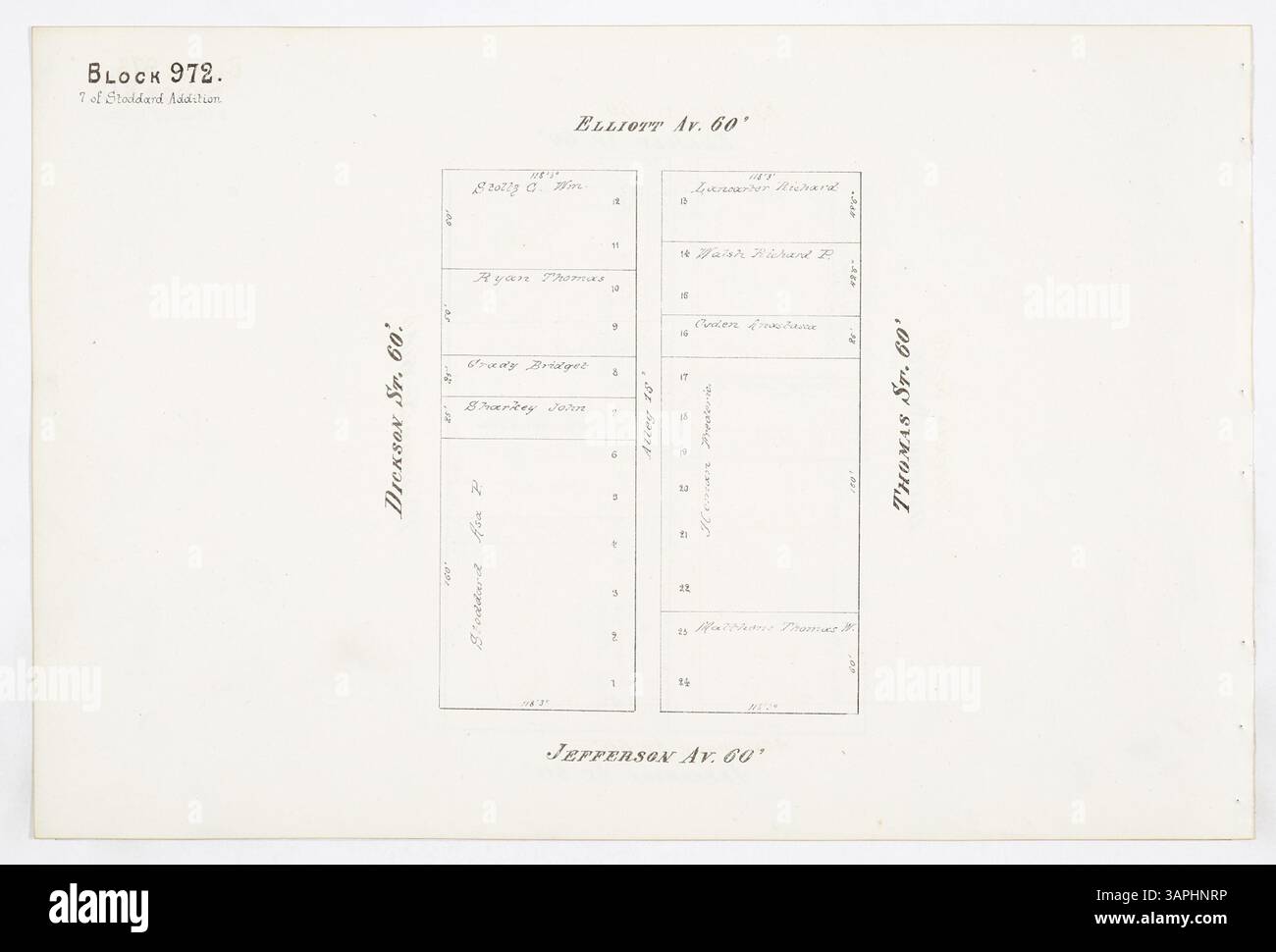 A detailed map from the Block book of the City of St. Louis ...