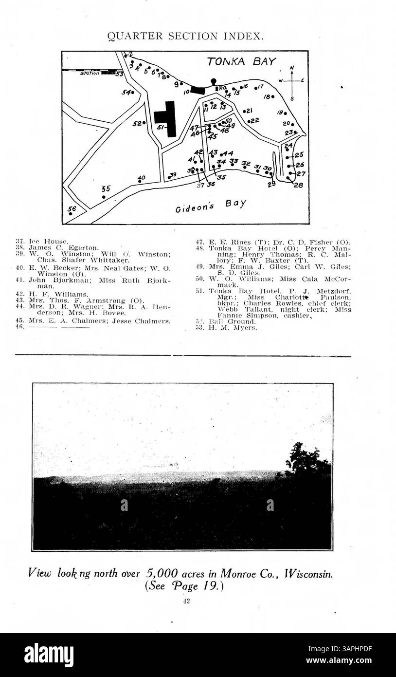 This 20th-century map of the Lake Minnetonka region illustrates its ...